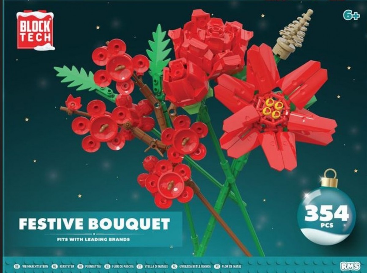 R01-2163 Block Tech Christmas Flowers Bouquet 354 Pieces – superstarsuk